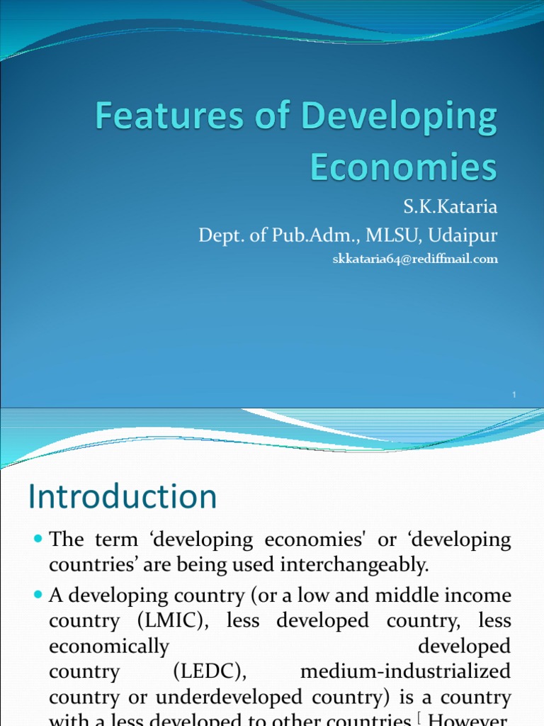 Characteristics of Developing Economies | PDF | Economic Growth ...