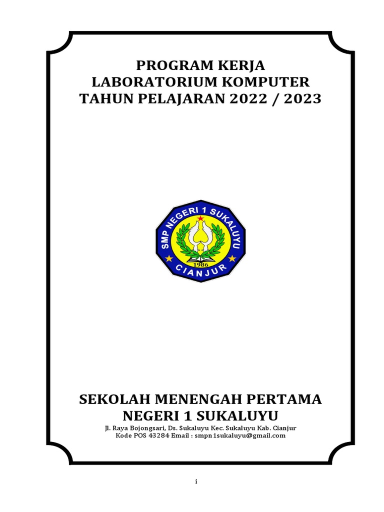 Program Kerja Laboratorium Komputer | PDF
