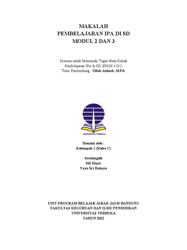 Makalah Ipa Kelompok 1 Modul 2 Dan 3 | PDF