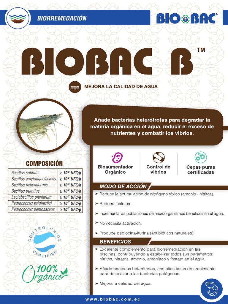 Ficha Tecnica - BIOBAC B | PDF