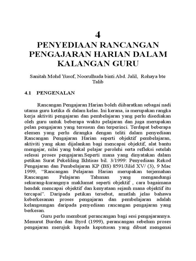 RPH Dalam Kalangan Guru | PDF