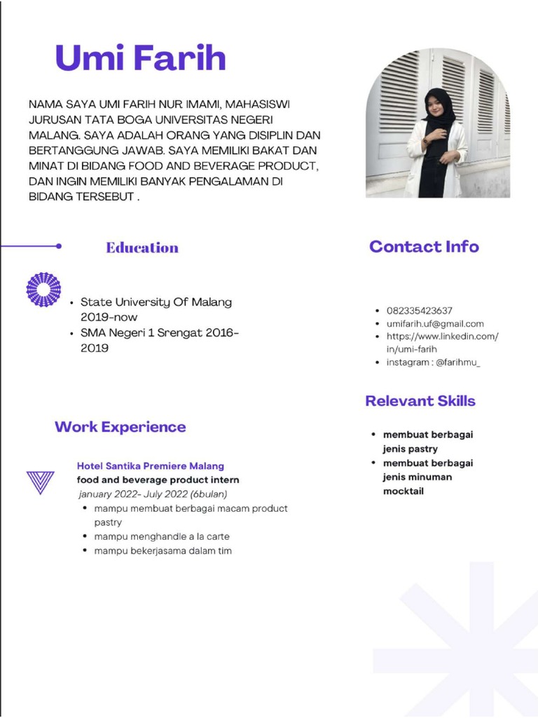 CV - Umi Farih | PDF