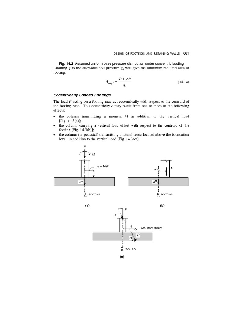 Footing Pressure Calculation | PDF | Bending | Column