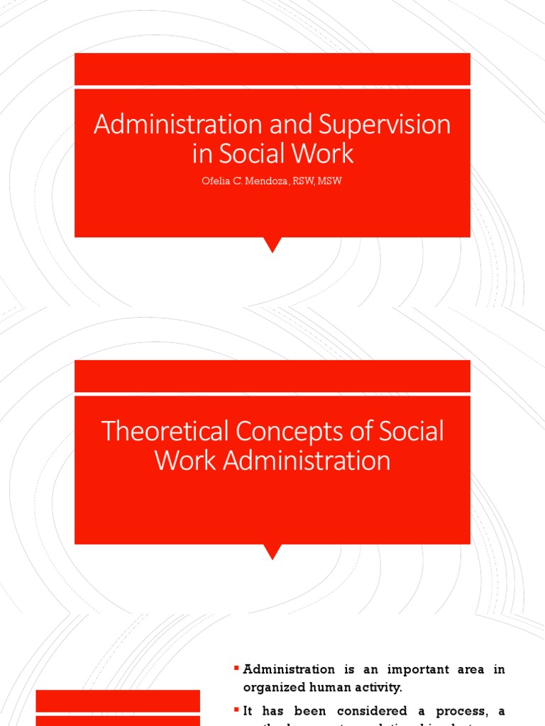 SW Adminstration & Supervision | PDF | Social Work | Leadership