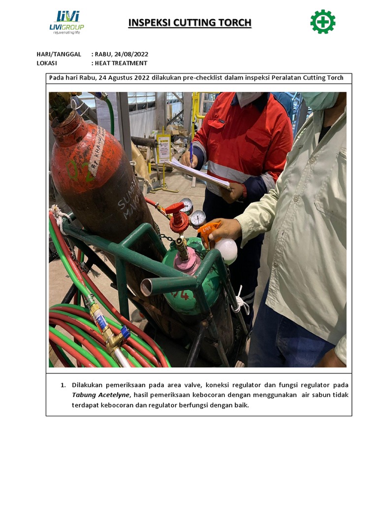 Hasil Inspeksi Cutting Torch 240822 | PDF