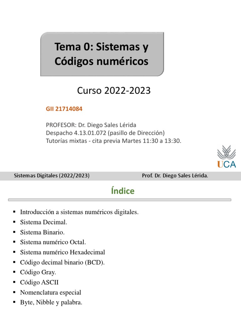 Sistemas numéricos digitales y códigos binarios | PDF | Poco | Byte