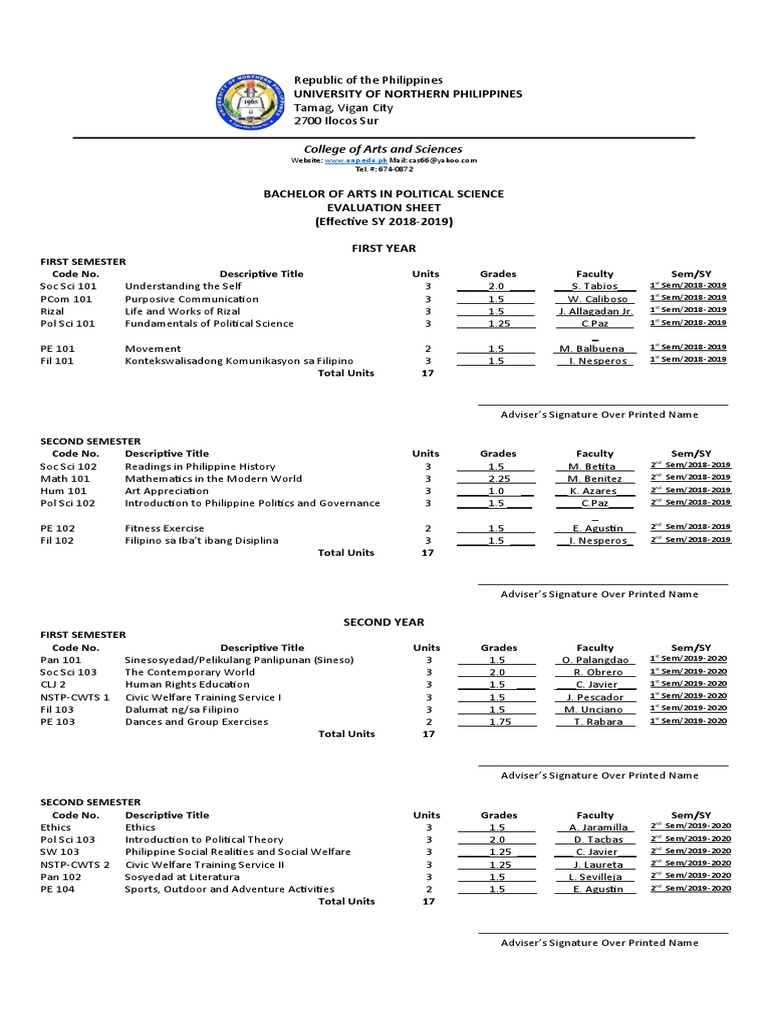Evaluation Sheet | PDF | Science