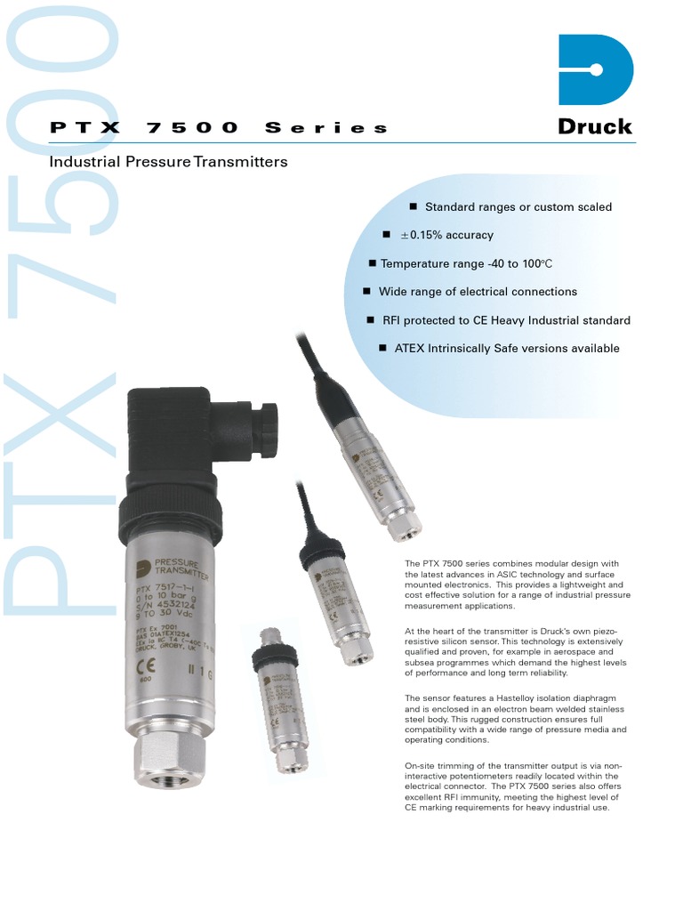Ge Druck PTX 7535 | PDF | Ac Power Plugs And Sockets | Electrical Connector