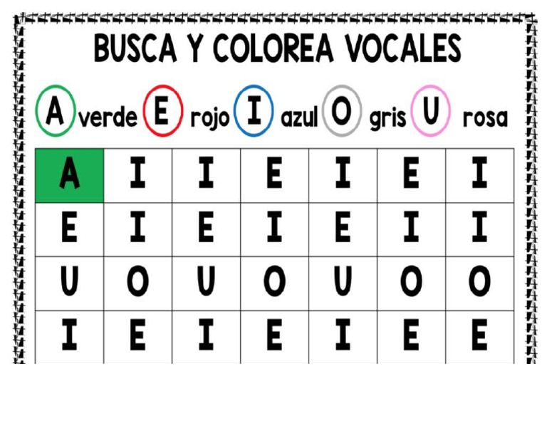 Sopa de Vocales | PDF