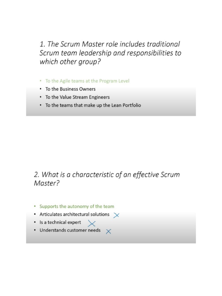 Safe Scrum Master 5 1 Pdf Scrum Software Development Agile