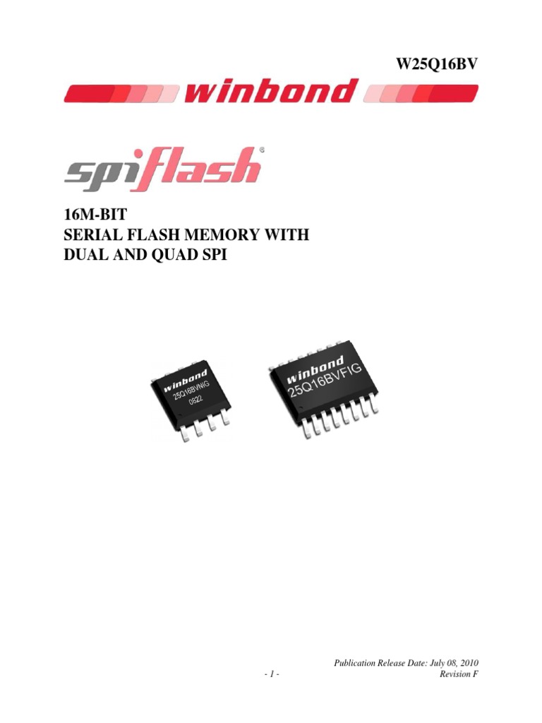 W25Q16BV | PDF | Flash Memory | Input/Output