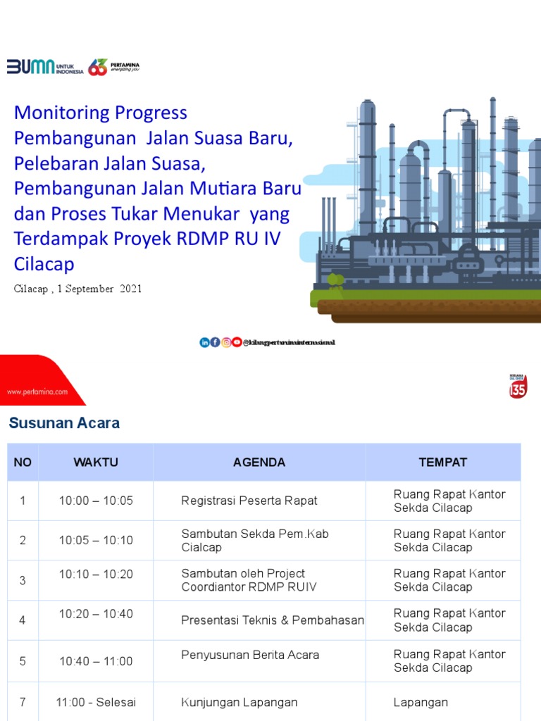 Rapat Monitoring Dan Evaluasi Pekerjaan Pembangunan Jl. Suasa, Jl. Mutiara & Jembatan Cinyemeh ...