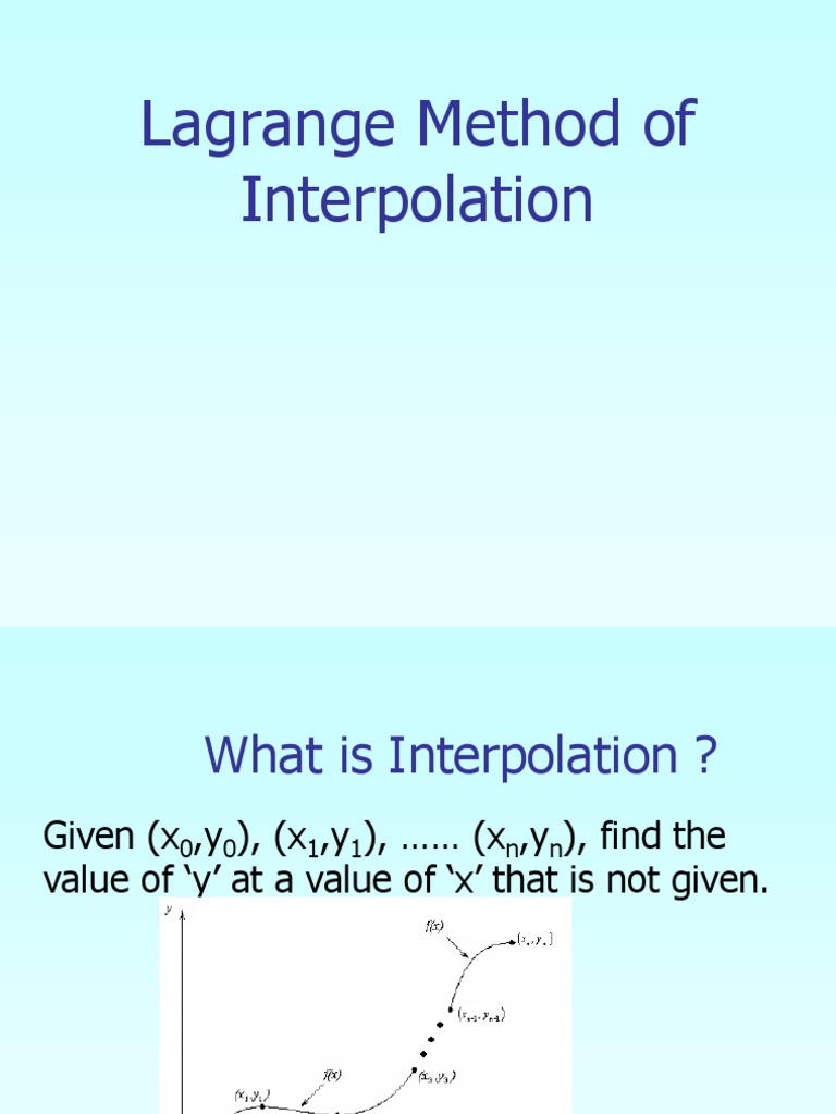 Lectures Part - 3 (Lagrange Method) | PDF | Interpolation ...