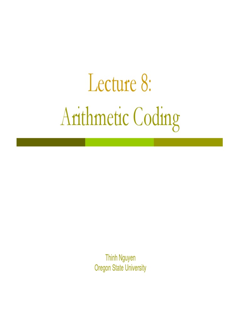Arithmetic Coding Pdf