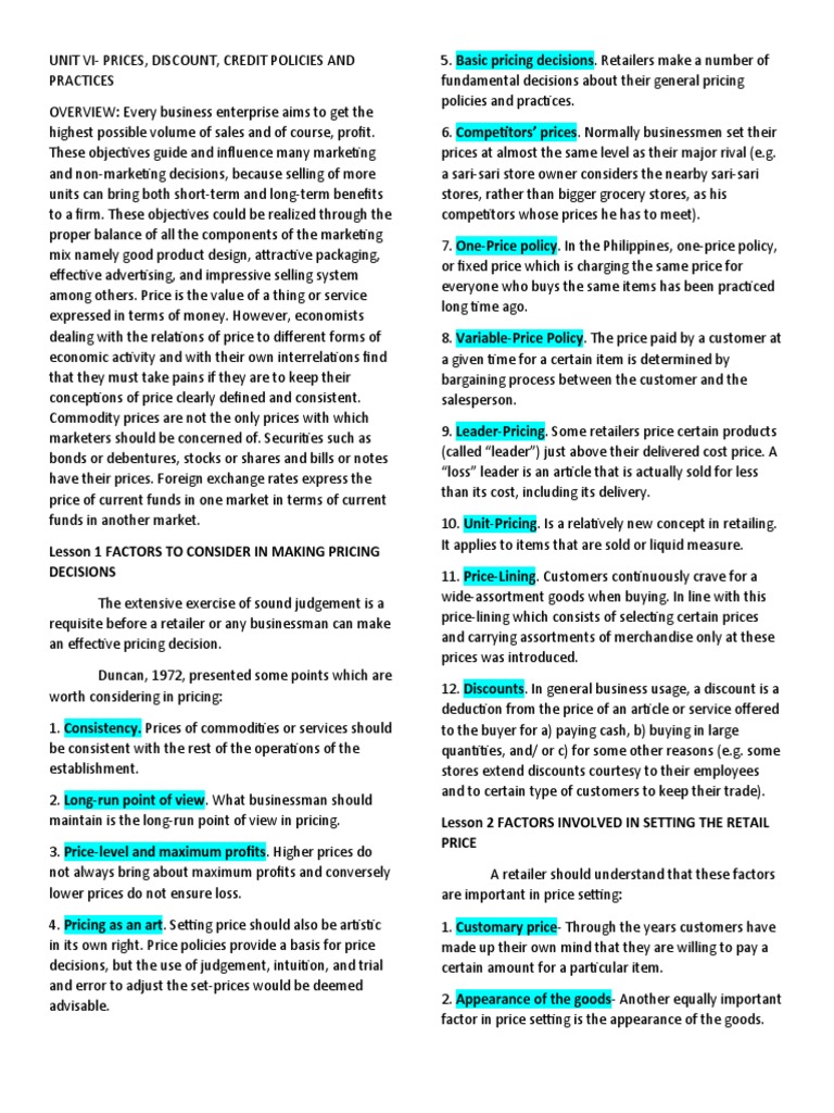 Reviewer in Professional Salesmanship - Finals (Mid Term) | PDF | Sales | Discounts And Allowances