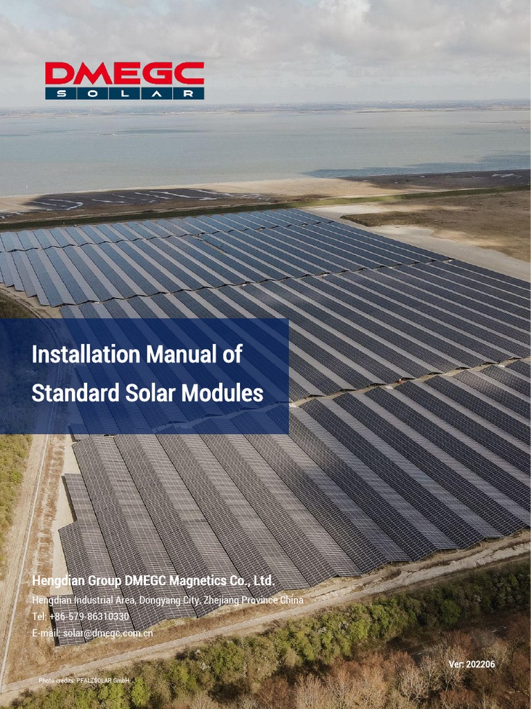DMEGC Solar PV Modules Installation Manual V202206 | PDF | Solar Panel ...