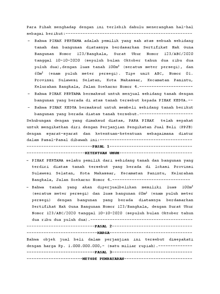 Premis Dan Isi Akta | PDF