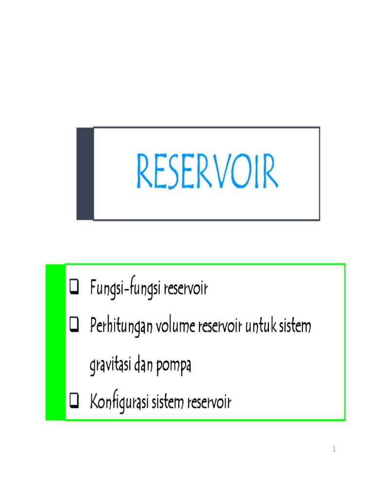 Adoc - Pub Reservoir Fungsi Fungsi Reservoir Perhitungan Volu | PDF