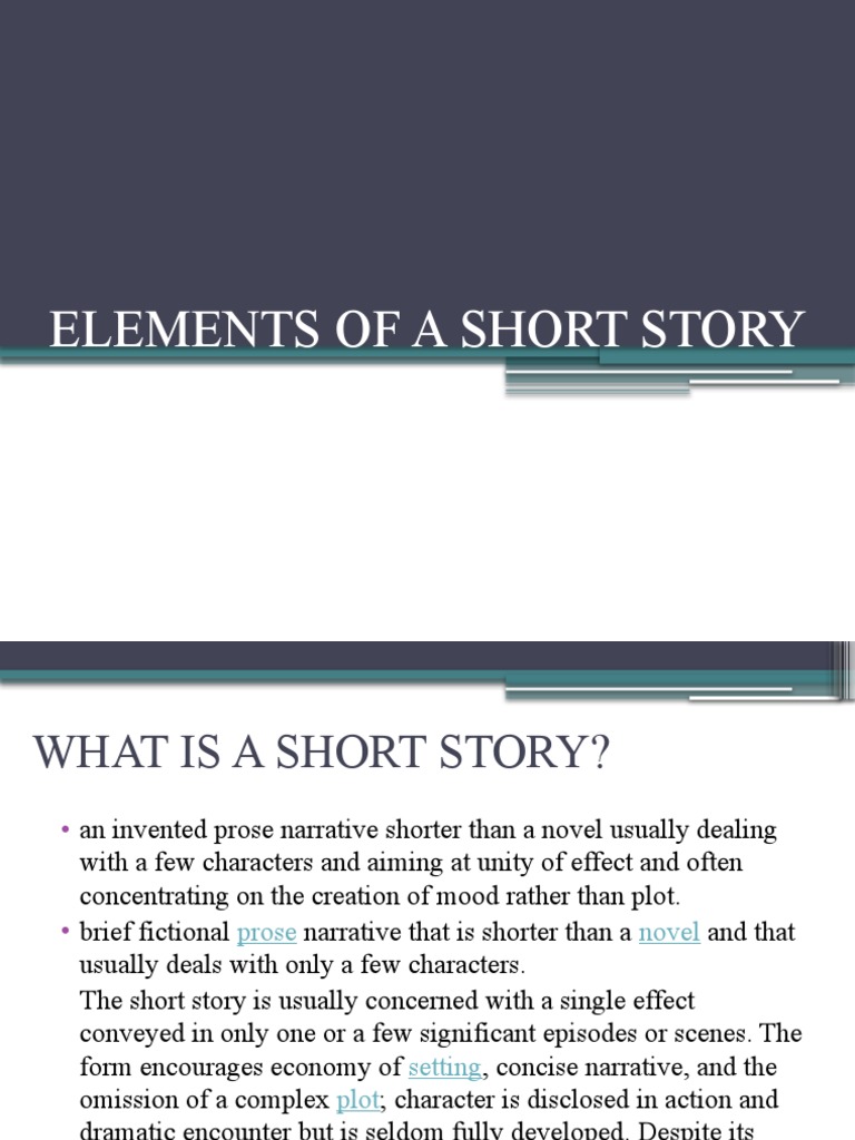 Elements of A Short Story | PDF | Narration | Plot (Narrative)