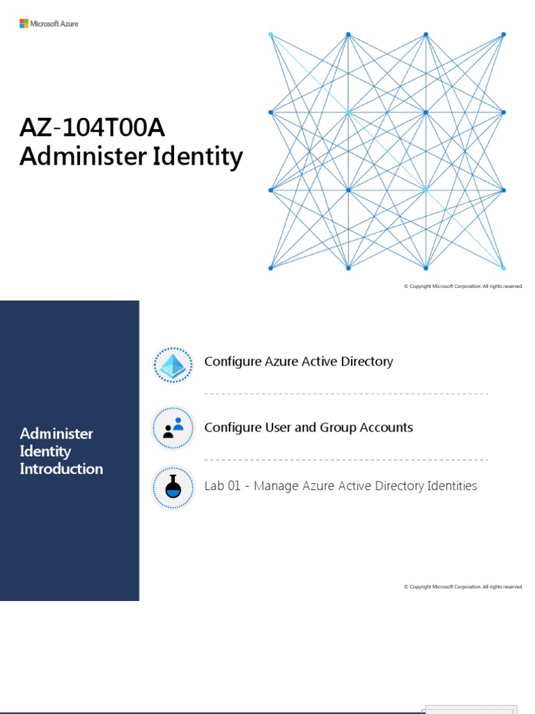 AZ 104T00A ENU PowerPoint - 01 | PDF | Active Directory | Microsoft Azure