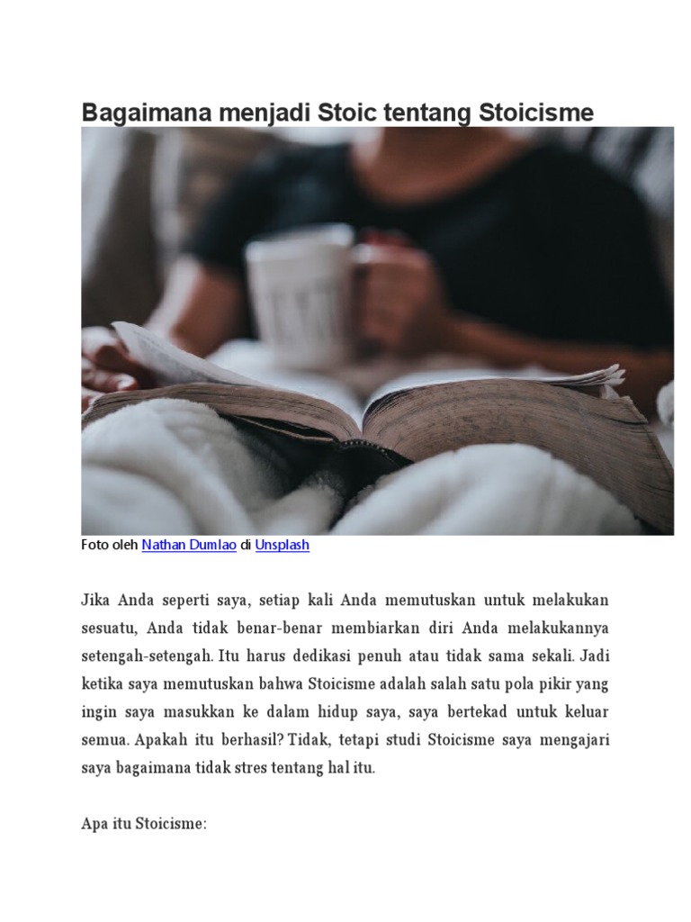 Bagaimana Menjadi Stoic Tentang Stoicisme Pdf