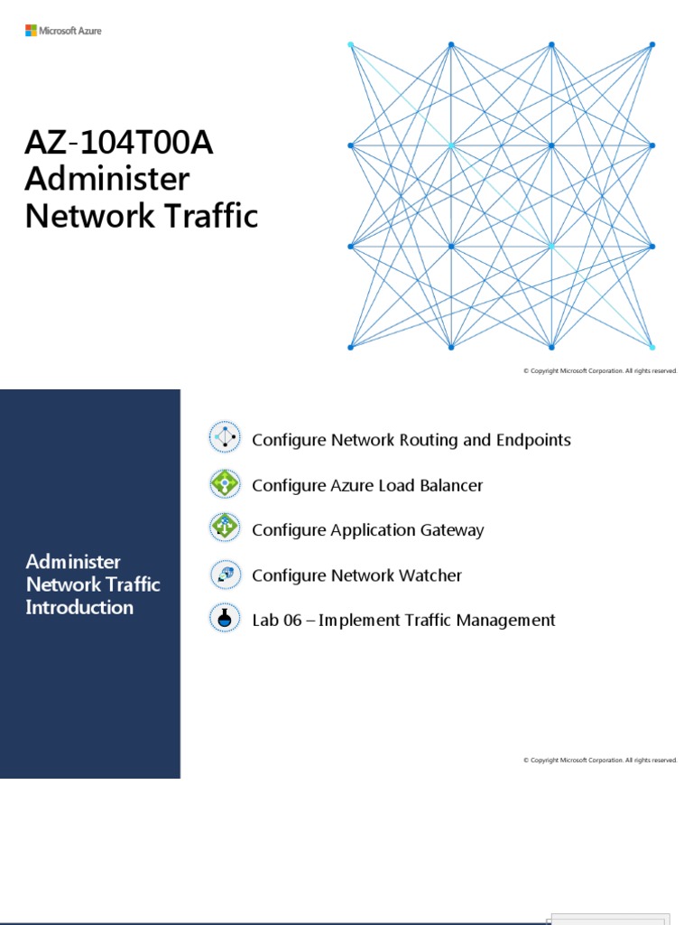 AZ 104T00A ENU PowerPoint - 06 | PDF | Computer Network | Load Balancing (Computing)