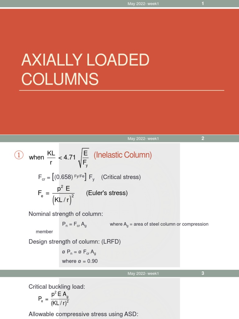 Steel Design (LRFD) - Columns | PDF | Buckling | Continuum Mechanics