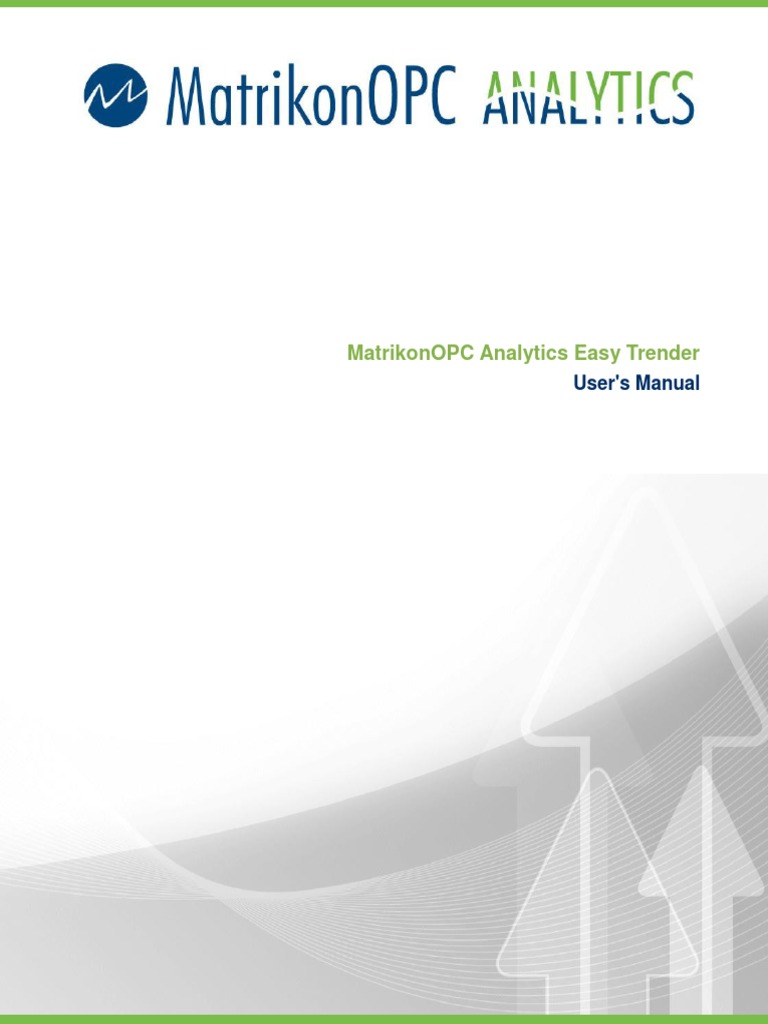 MatrikonOPC Analytics Easy Trender User Manual | PDF | Window (Computing) | Icon (Computing)