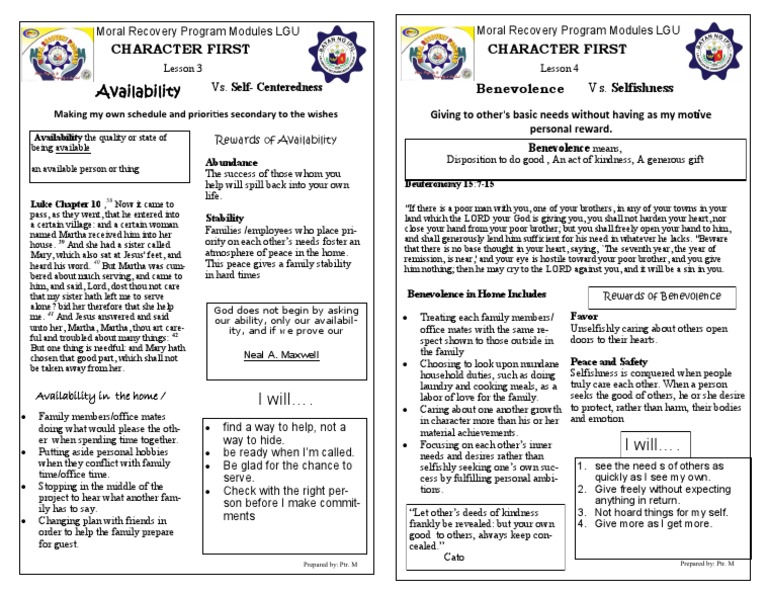 Lesson 3-4 Moral Recovery Modules | PDF