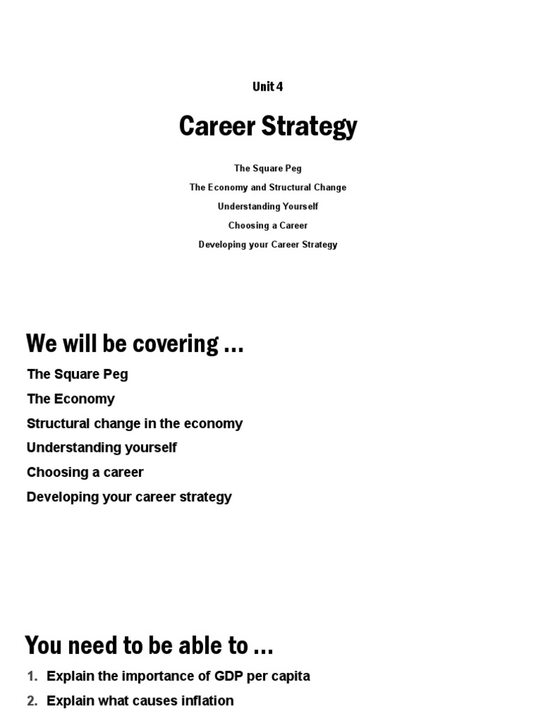 Career Strategy Pdf Gross Domestic Product Interest 