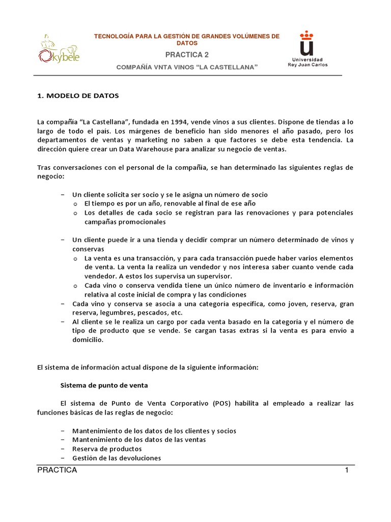 Practica 2 - Diseño DWH | PDF | Marketing | Informática