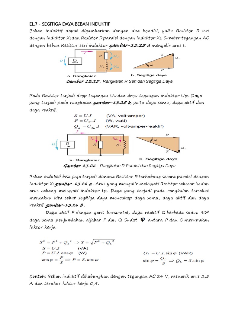 Segitiga Daya Beban Induktif | PDF