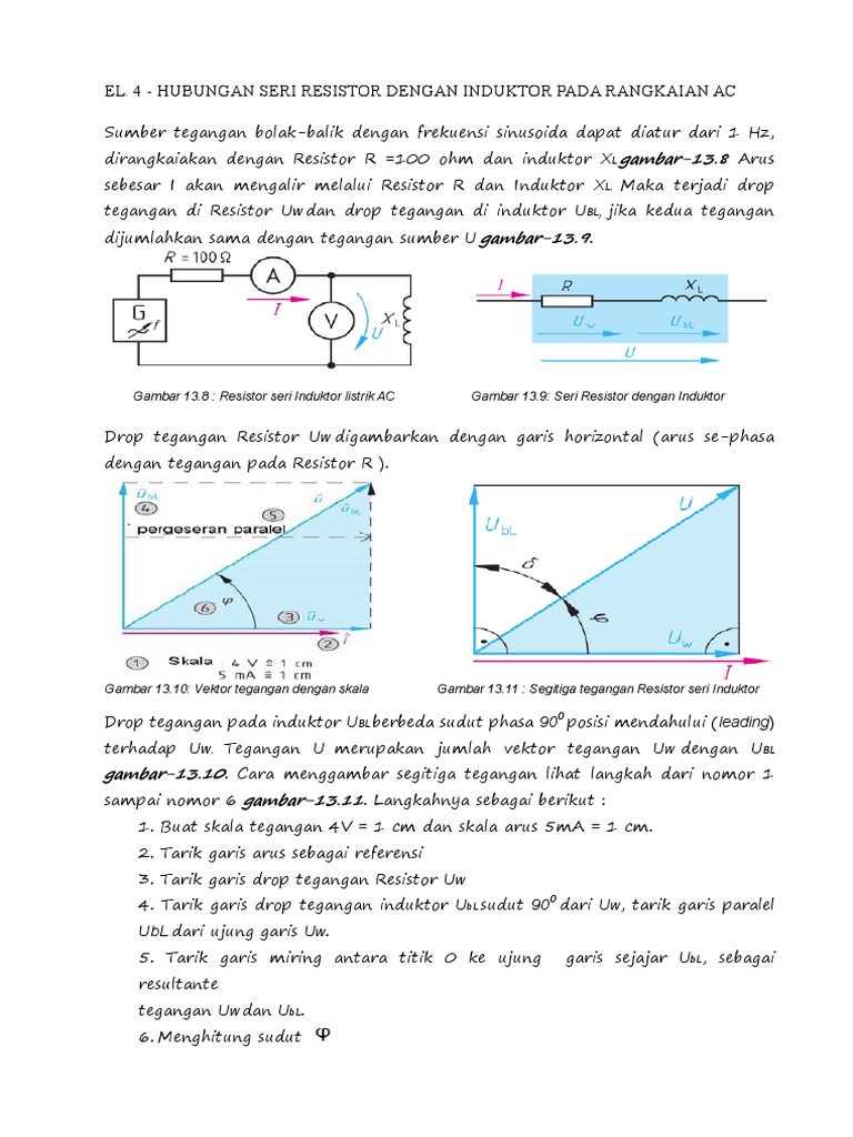 Hubungan Seri Resistor Dengan Induktor Pada Rangkaian Ac | PDF