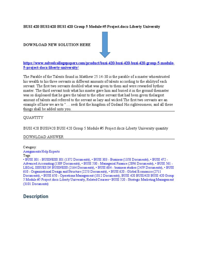 BUSI 420 Group 5 Module #5 Project | PDF | Theology | Religious Belief ...
