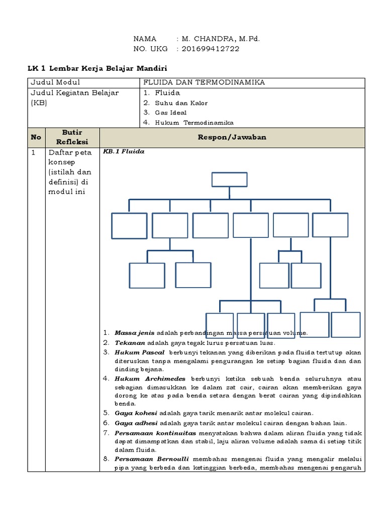 LK 1 Modul 3 - Fluida Dan Termodinamika (OKE) | PDF