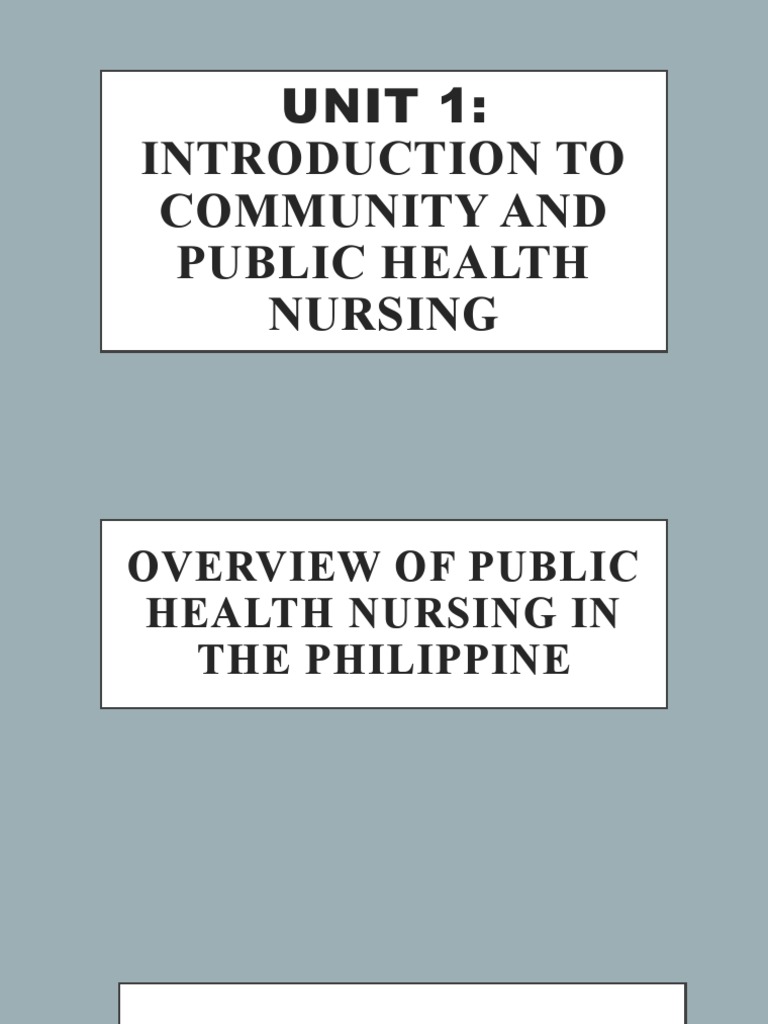 Unit 1 Intro Chap I Chap 2 | PDF | Nursing | Public Health