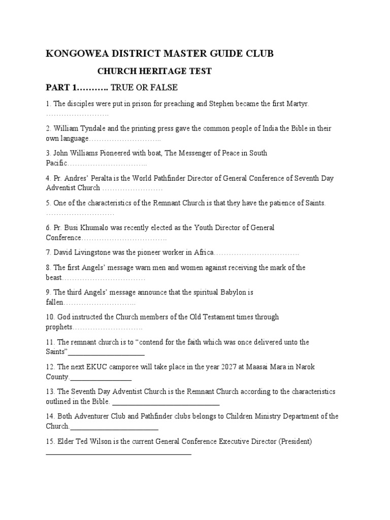 Master Guide Exam 1 Pdf Pope Martin Luther