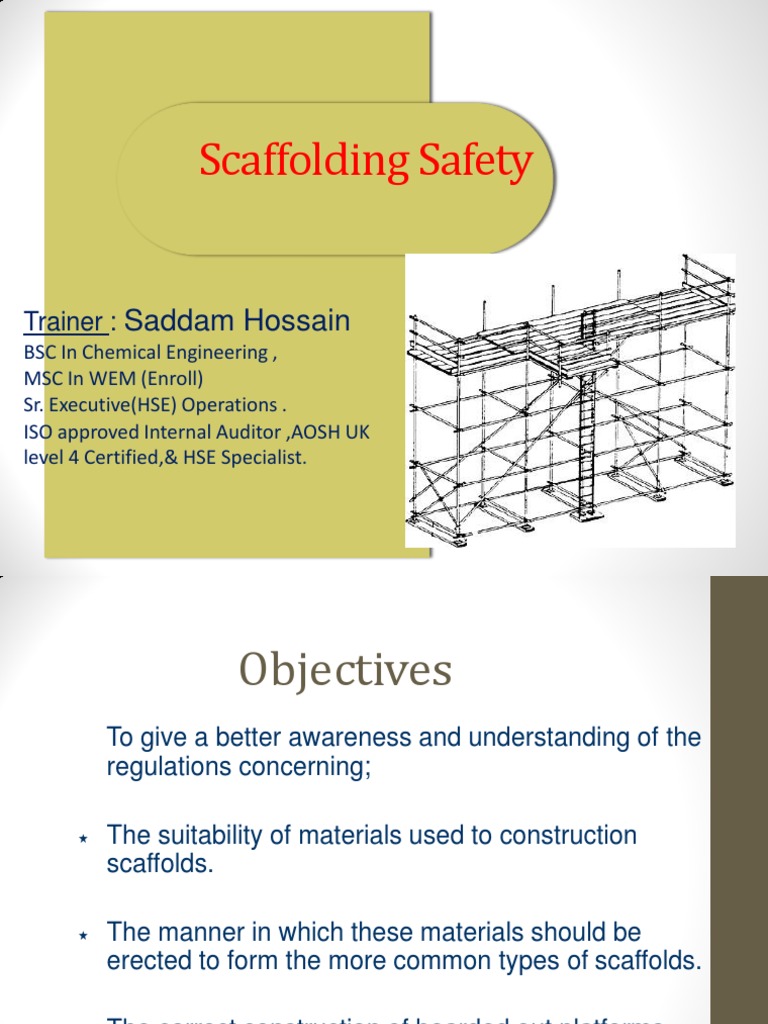 Scaffolding Safety - HSC | PDF | Scaffolding | Manufactured Goods