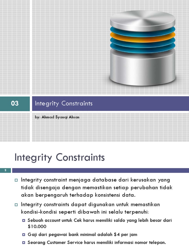 03 - Integrity Constraints | PDF