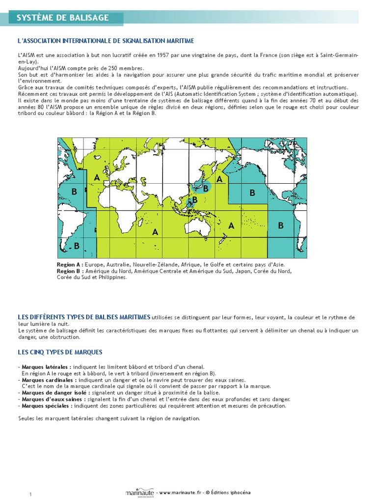 Système de Balisage | PDF | Bâbord et tribord | Transport fluvial et ...