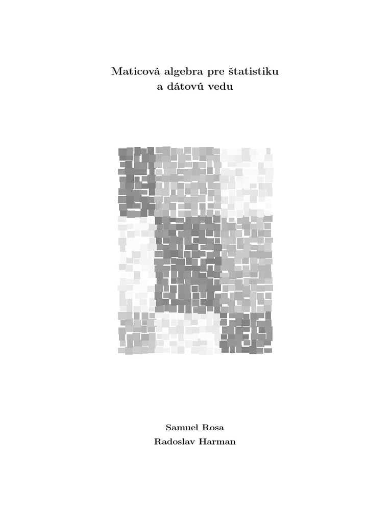 FMFI SRRH Maticova Algebra | PDF