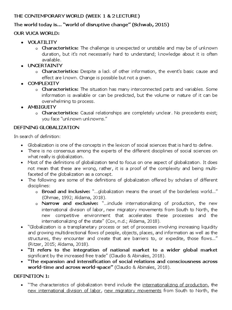 Contemp Lects Pdf Globalization