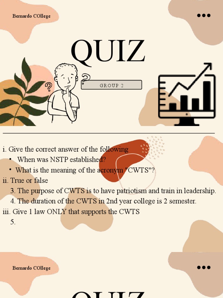 Quiz Huhuhu CWTS PLS | PDF | Cognition | Behavior Modification