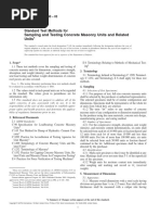 ASTM C 140 - C 140M - 23 | PDF | Concrete | Masonry