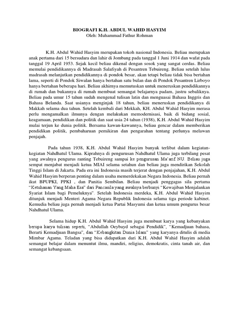 Muhammad Fathur Rohman - 162221079 - Tugas Biografi | PDF