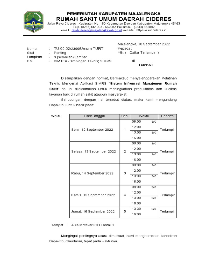 Form Surat Undangan | PDF