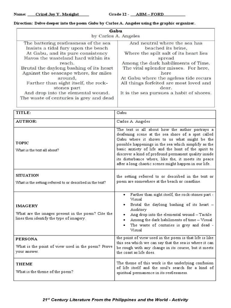 Activity Lesson 2 - Gabu | PDF