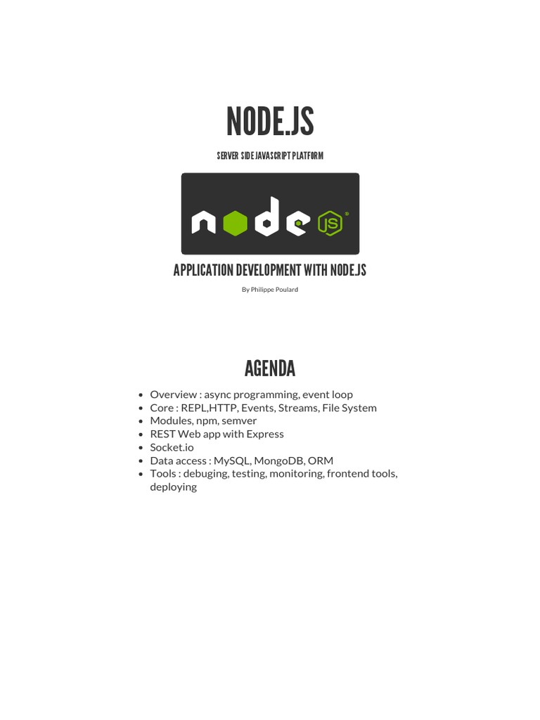 Node JS | PDF | Java Script | Hypertext Transfer Protocol Node JS | PDF | Java Script | Hypertext Transfer Protocol