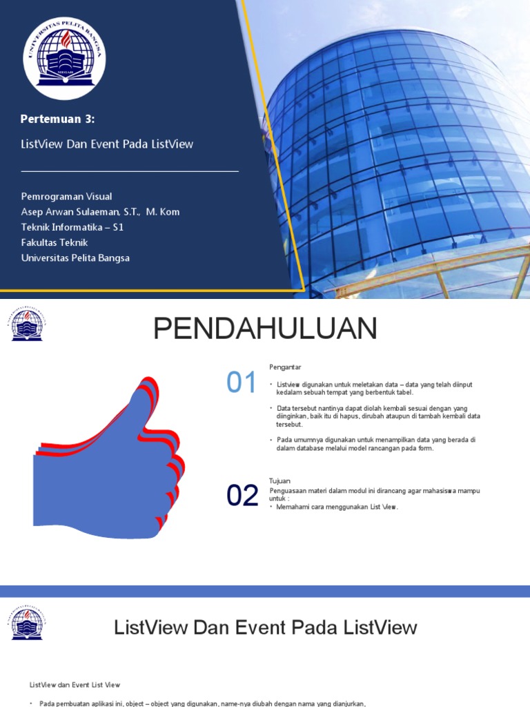 Modul+Kuliah+Pemrograman+Visual+ +3+ +ListView+Dan+Event+Pada+ListView ...