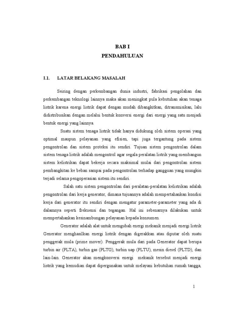 Sistem Kontrol PLTG Tello Makassar | PDF